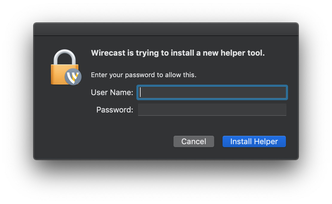 Wirecast: Activate and Deactivate on Mac